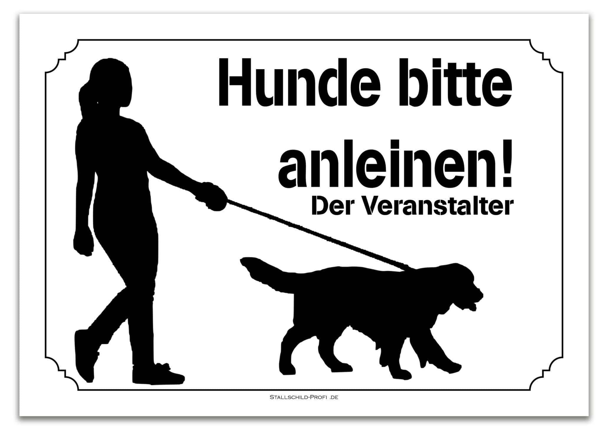 Hundeschild Hunde Bitte Anleinen Stallschild Profi hundeschild-hunde-bitte-anleinen-stallschild-profi